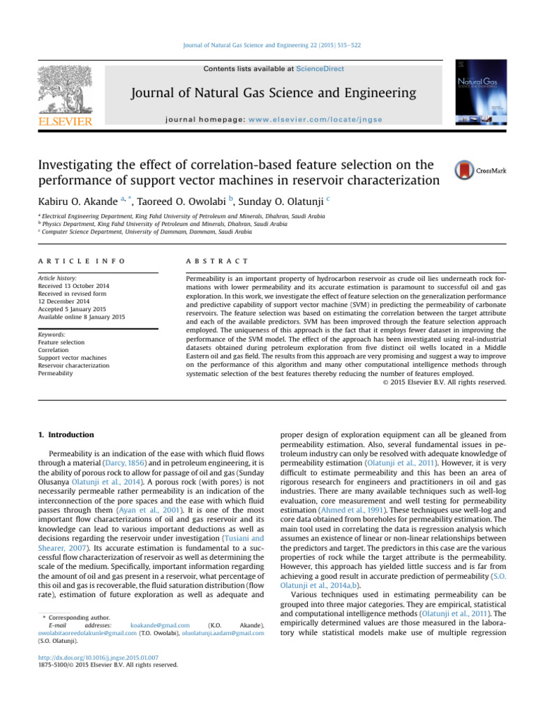 Investigating The Effect of Correlation-Based Feature Selection On The Performance of Support ...
