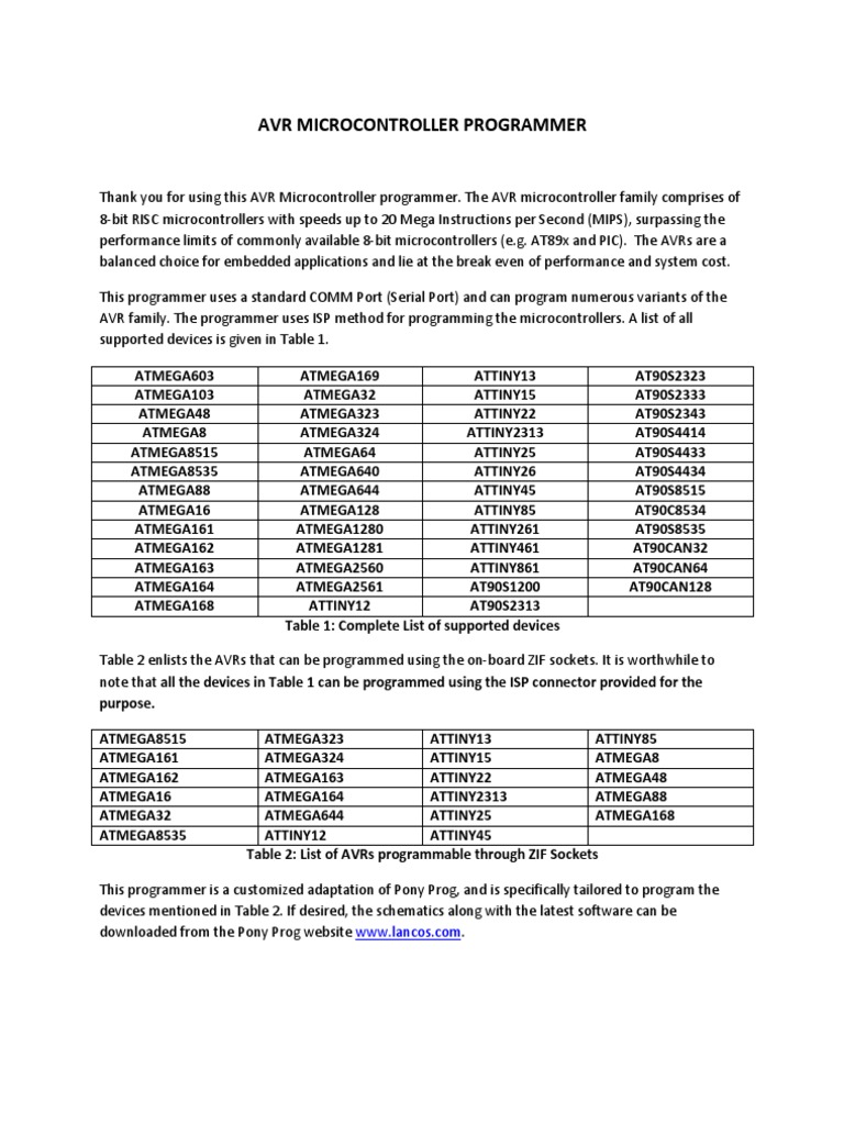 Avr Programmer Manual | PDF | Electrical Connector | Microcontroller