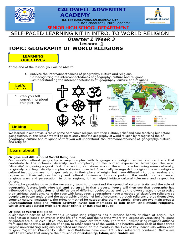 Eography of World Religions | PDF | God | Muhammad