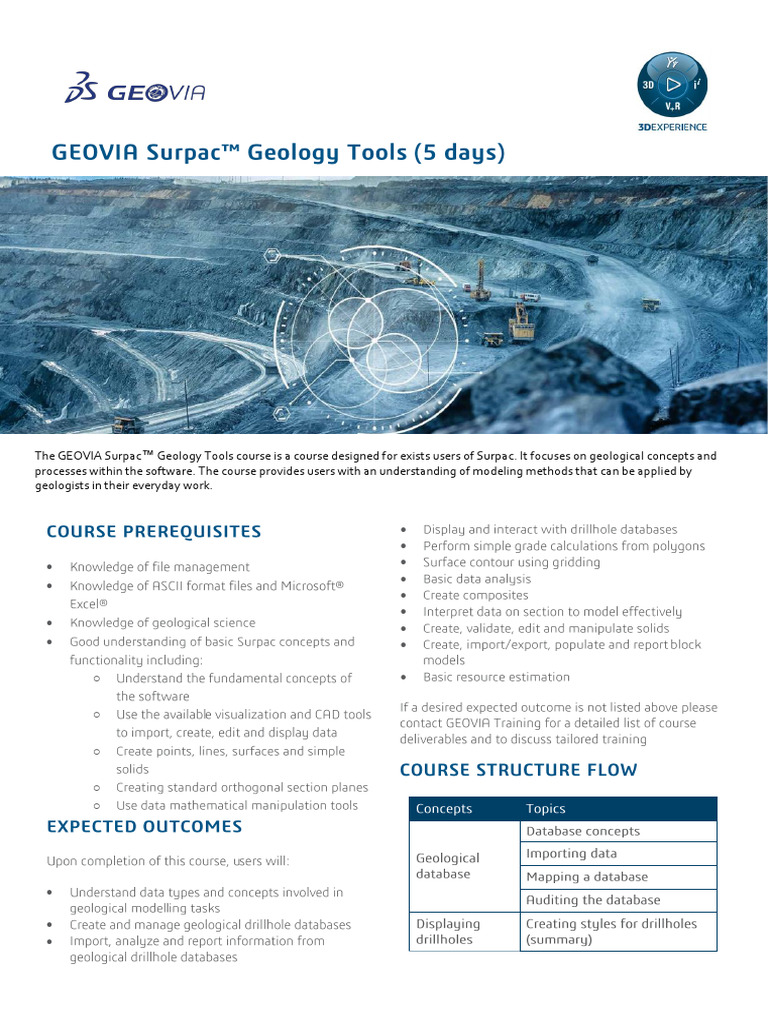 Geovia Surpac Geology Tools | PDF