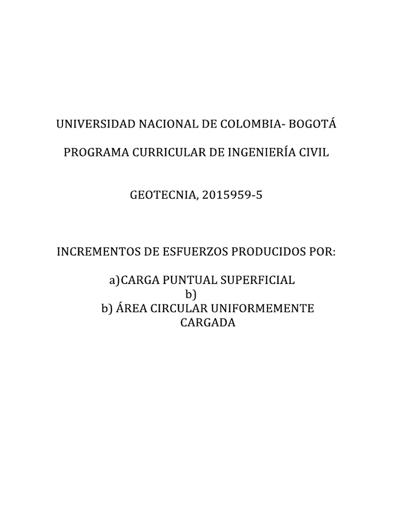 Incrementos de Esfuerzos | PDF