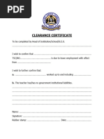 TSC Clearance Certificate for Retirement | PDF