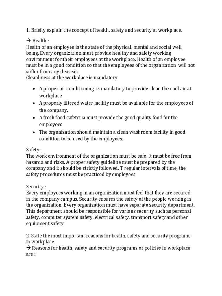 Maintain Health and Safety Notes | PDF | Emergency | Water Pollution