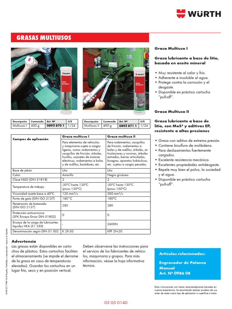 Grasas Multiusos: Grasa Multiuso I Grasa Lubricante A Base de Litio ...