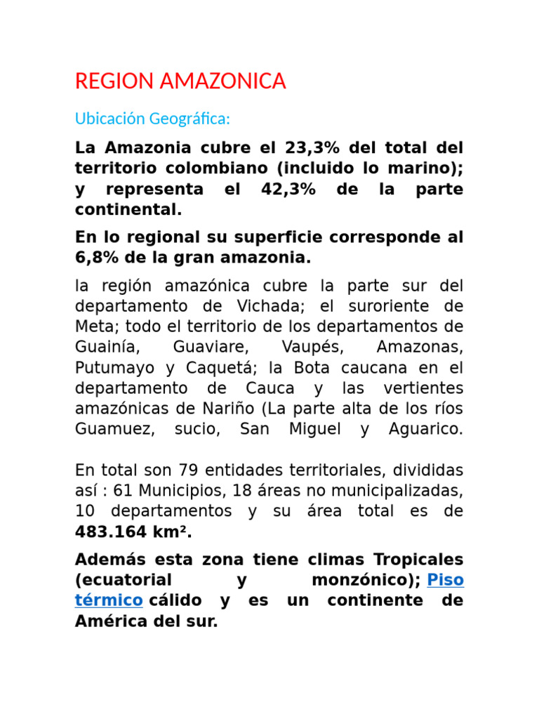Region Amazonica | PDF