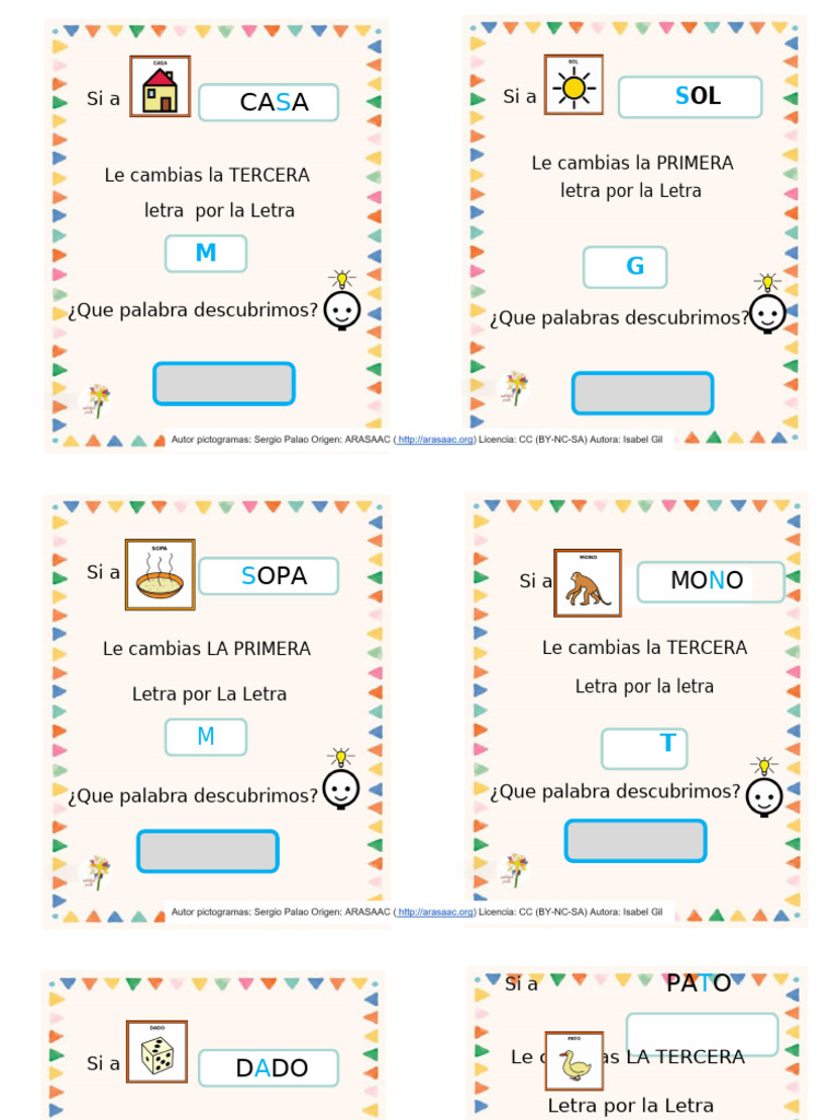 Juegos de Palabras y Letras | PDF | Artes del Lenguaje y Comunicación