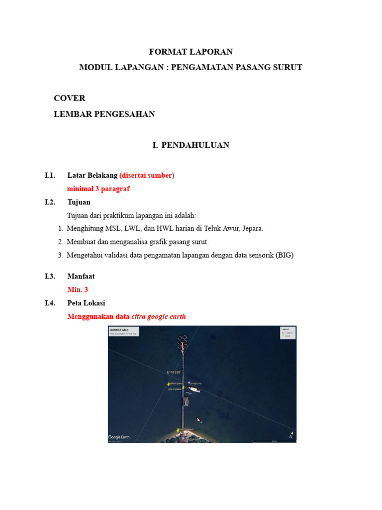 Format Laporan Modul Lapangan | PDF