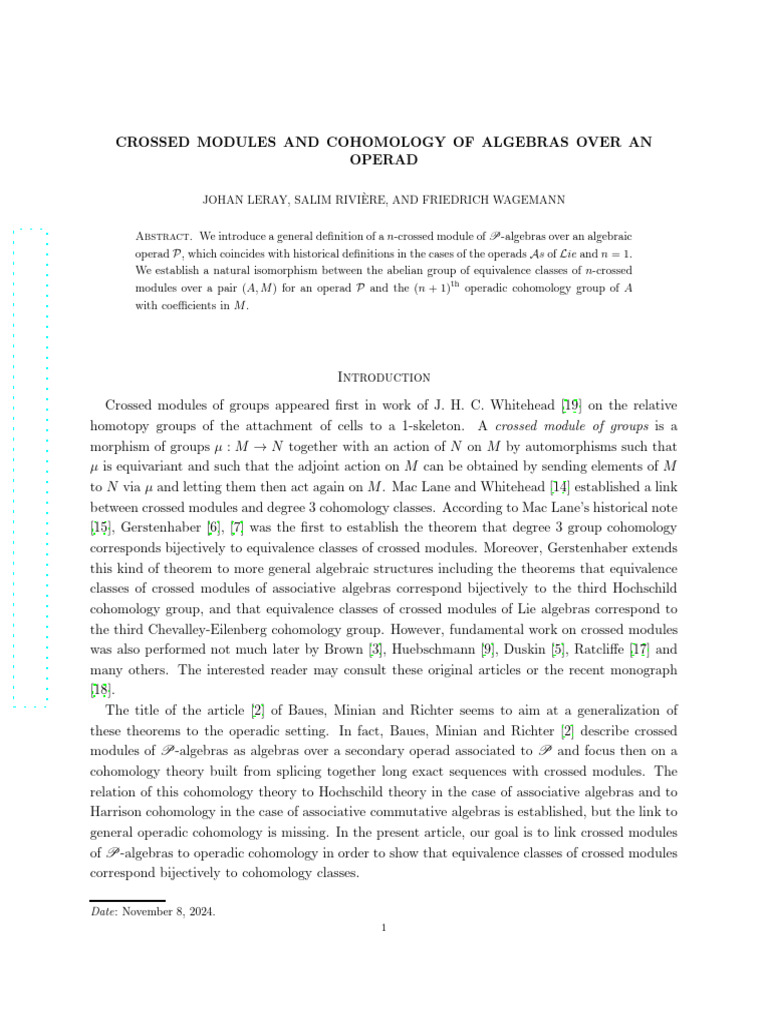 2411.04614v1 | PDF | Module (Mathematics) | Lie Algebra