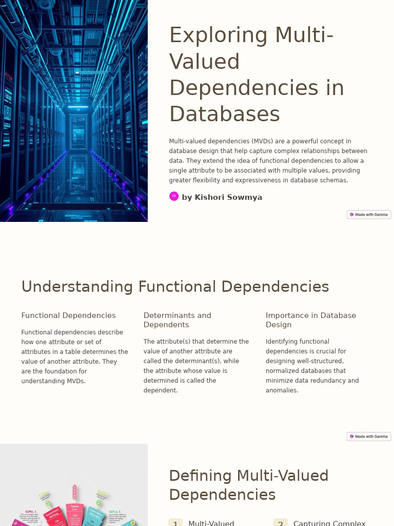 Exploring Multi Valued Dependencies in Databases | PDF | Databases | Data Management
