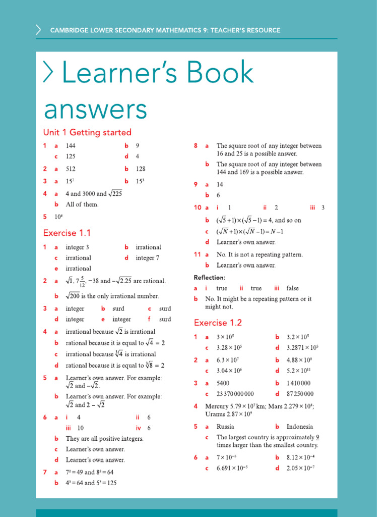 Grade 8 Checkpoint Learner Book - Chapter 1 and 2 | PDF