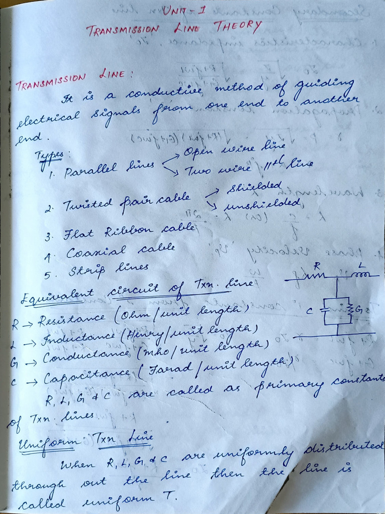 EC3351 TLRF Notes - Unit 1 | PDF
