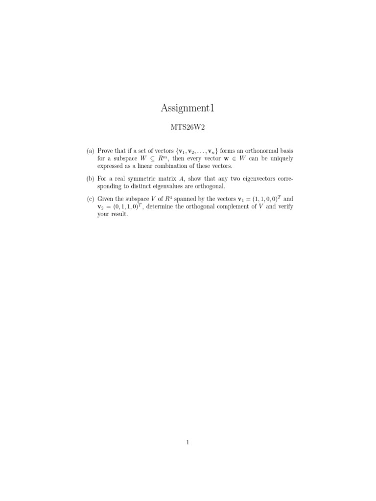 MTS Assignment1 | PDF
