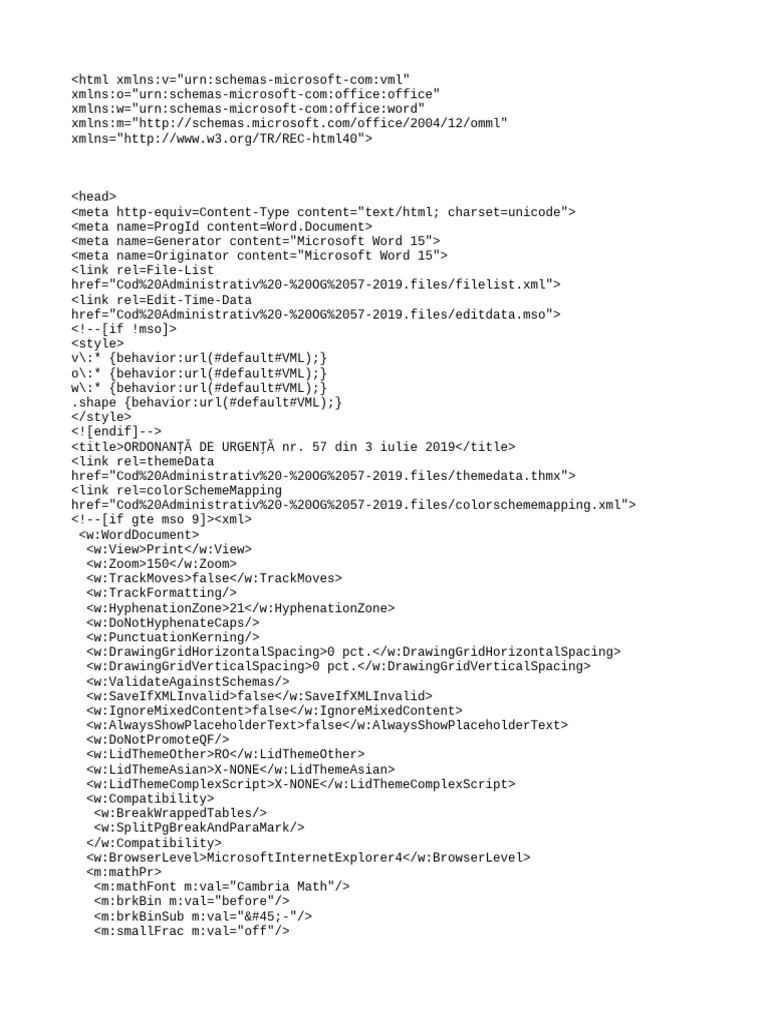 Cod Administrativ - OG 57-2019 | PDF