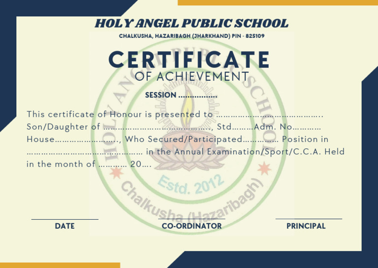 HAPS Certificate Format | PDF