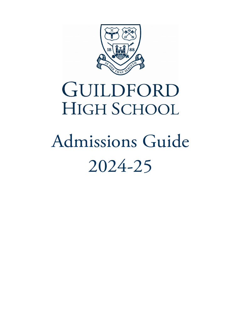 Guildford High School Admissions 2024-25 | PDF