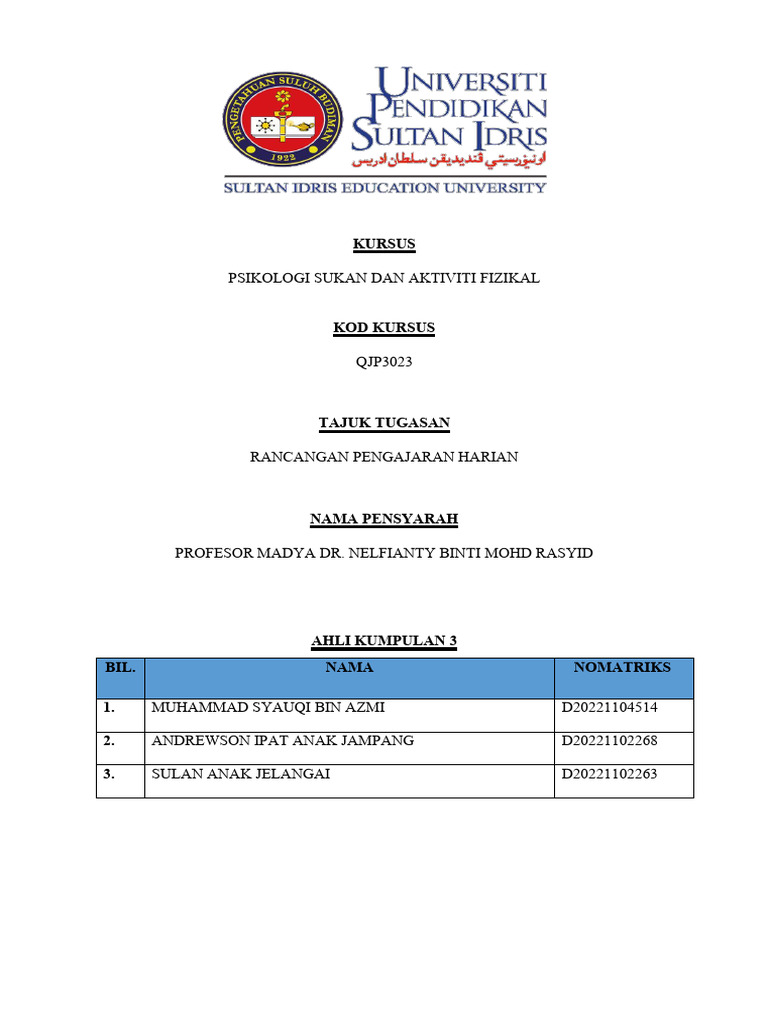 Kumpulan 3 - Keyakinan Diri (RPH) | PDF
