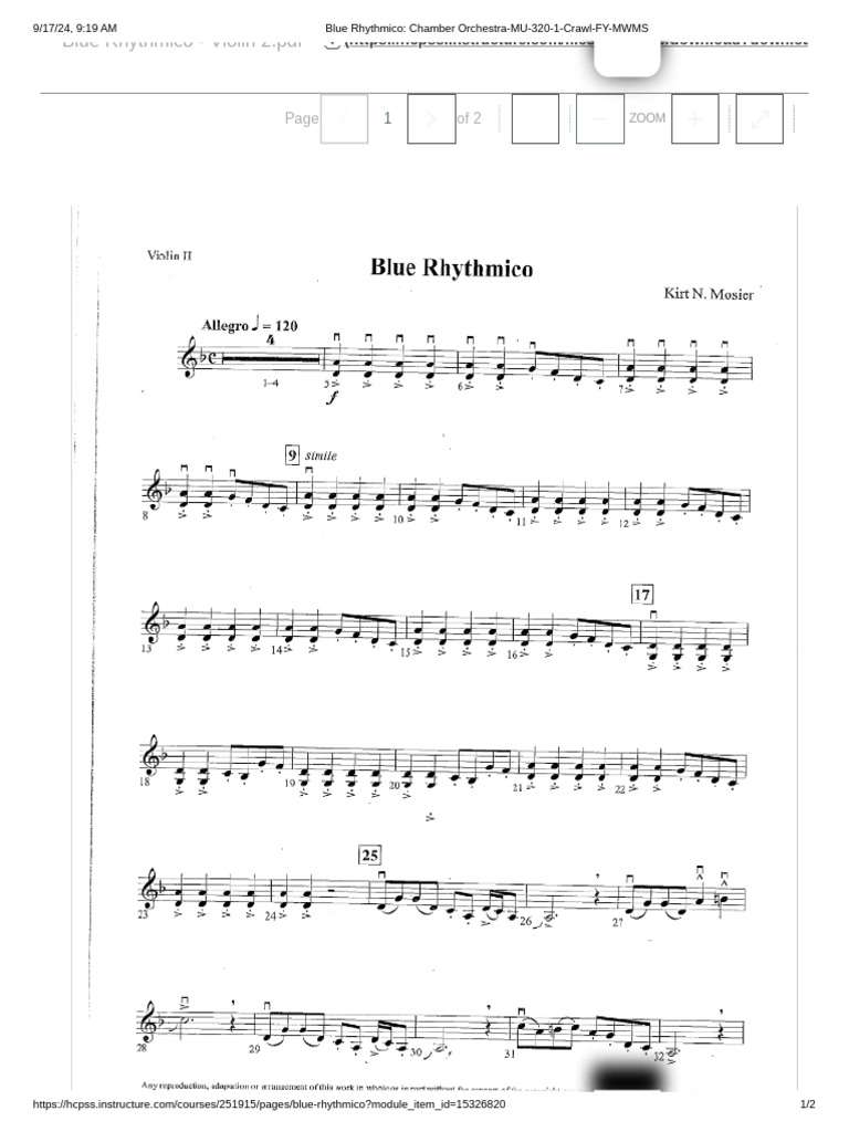 Blue Rhythmico Orchestra Parts | PDF | Science & Mathematics