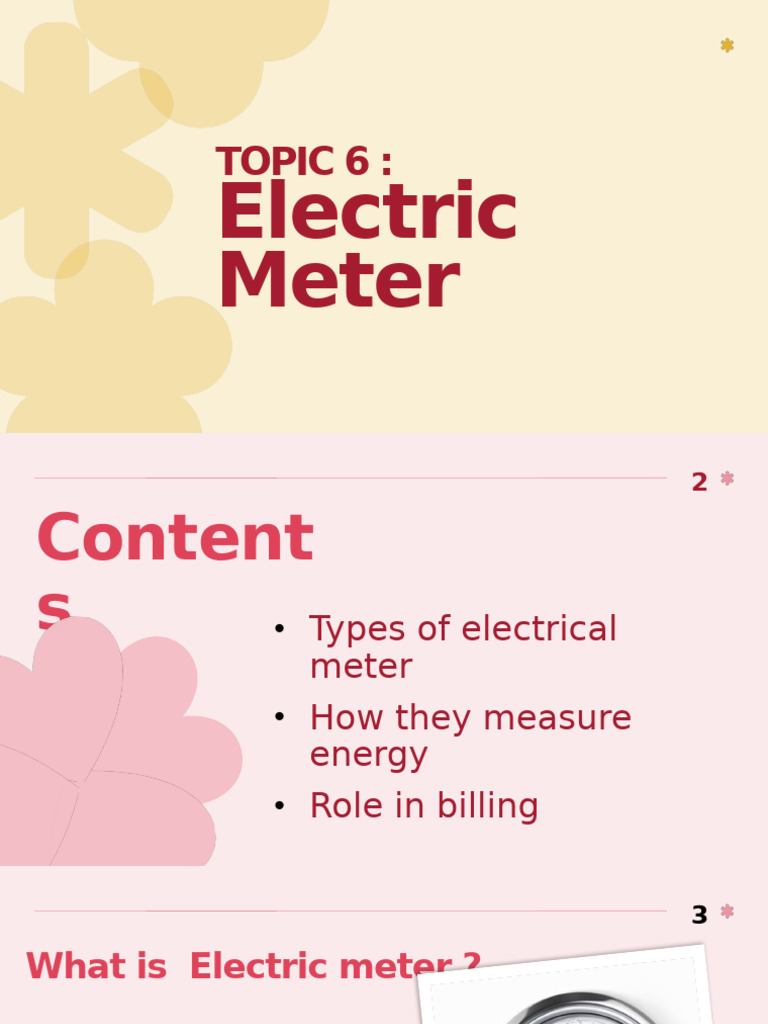 Topic 6:: Electric Meter | PDF | Electrical Engineering | Electricity