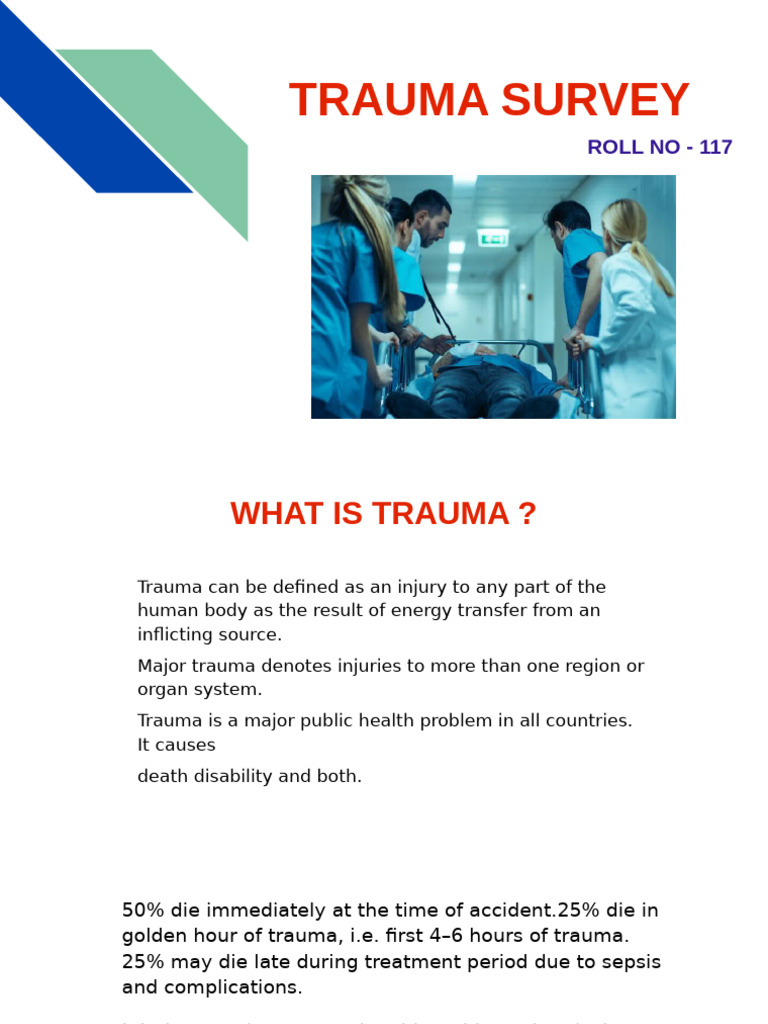 Trauma Survey | PDF | Major Trauma | Causes Of Death