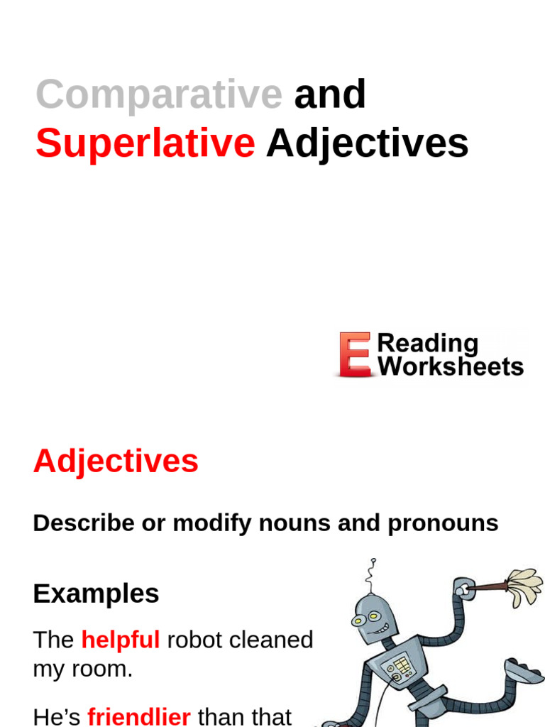 Comparative and Superlative Adjectives | PDF