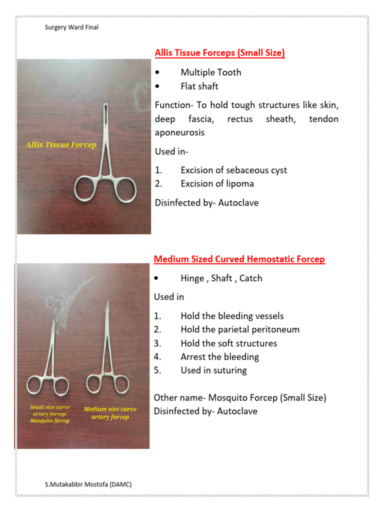 Surgery Instruments and X-Ray | PDF | Abdomen | Peritoneum