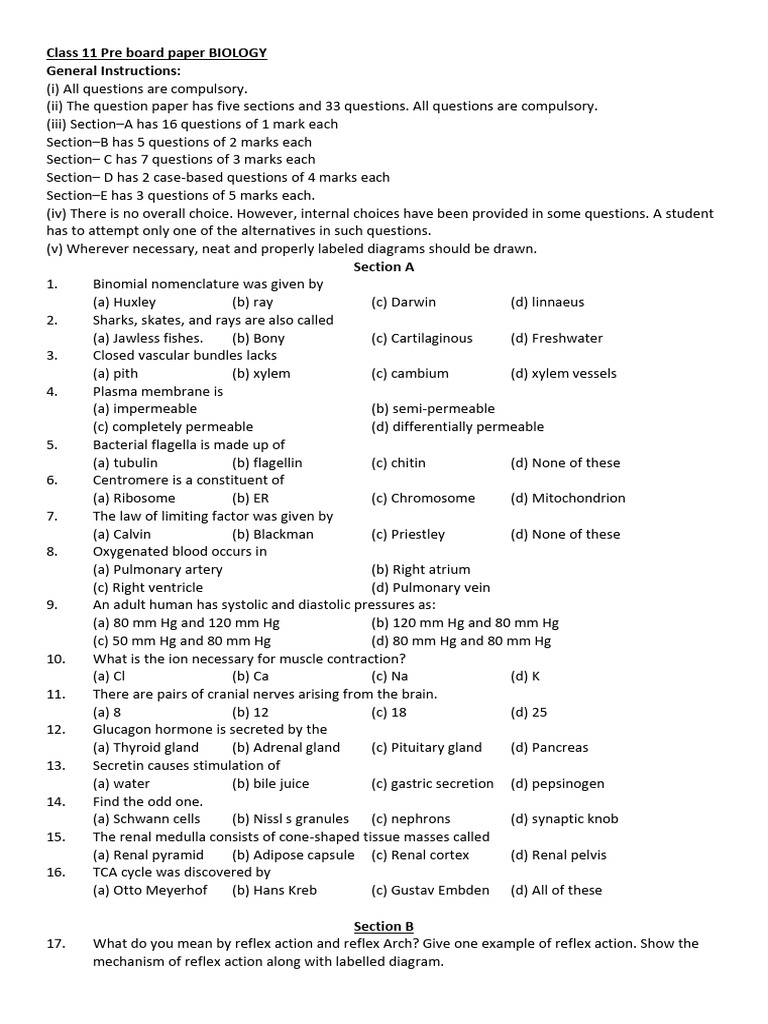 Class 11 Annual Paper BIOLOGY | PDF | Photosynthesis | Biochemistry