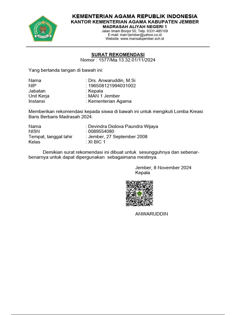 20241108074945surat Rekom Lomba TTE | PDF