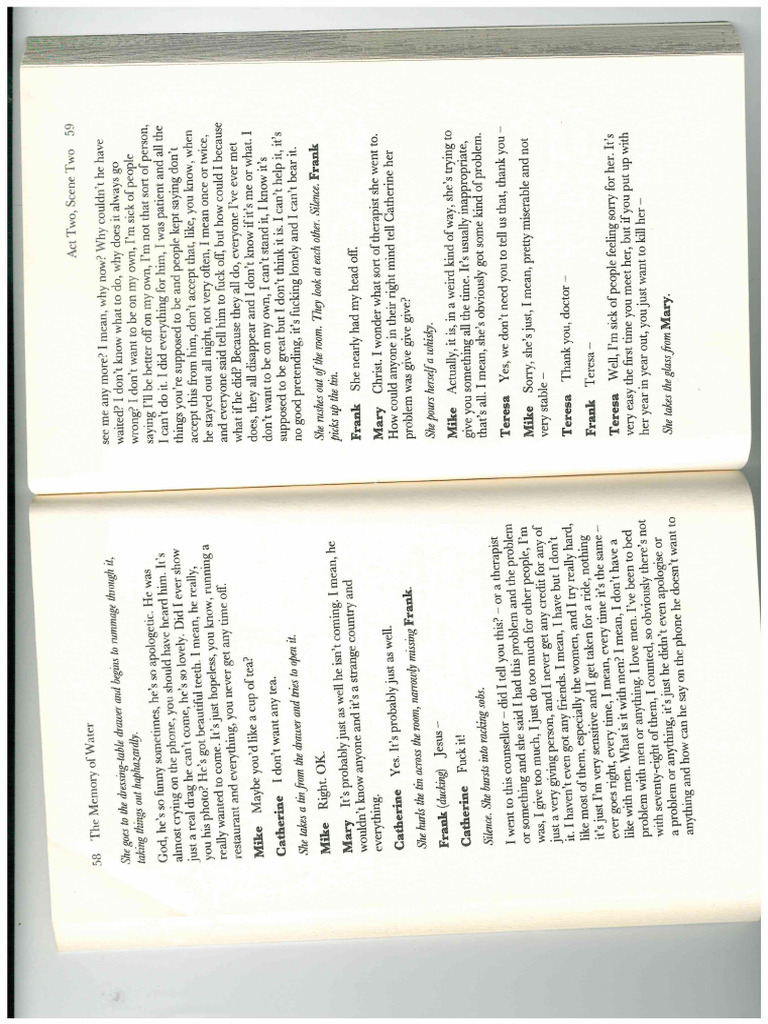 U5A Monologue The Memory of Water | PDF