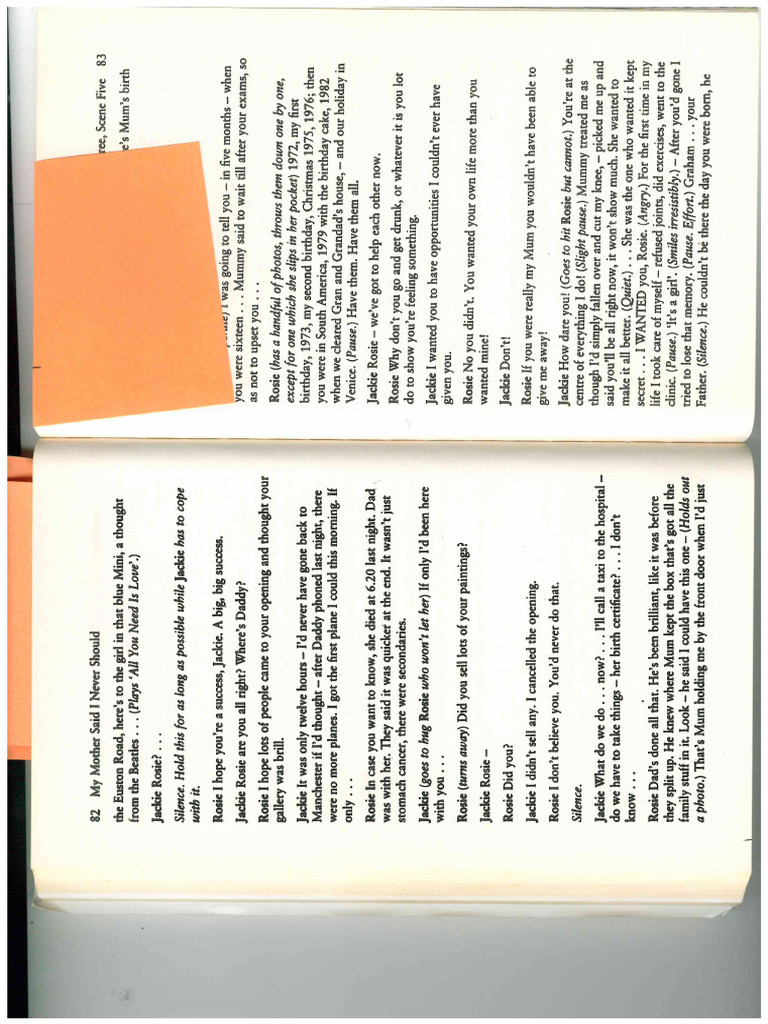 U5A Monologue My Mother Never Said I Should | PDF