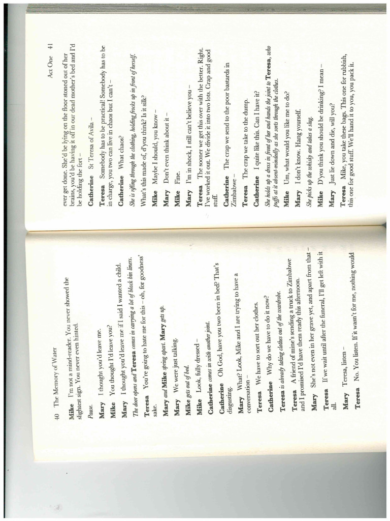 U5A Group of 4 The Memory of Water | PDF
