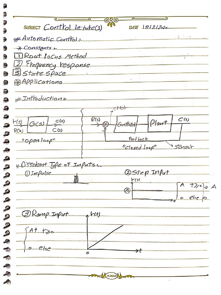 Control Lecture | PDF