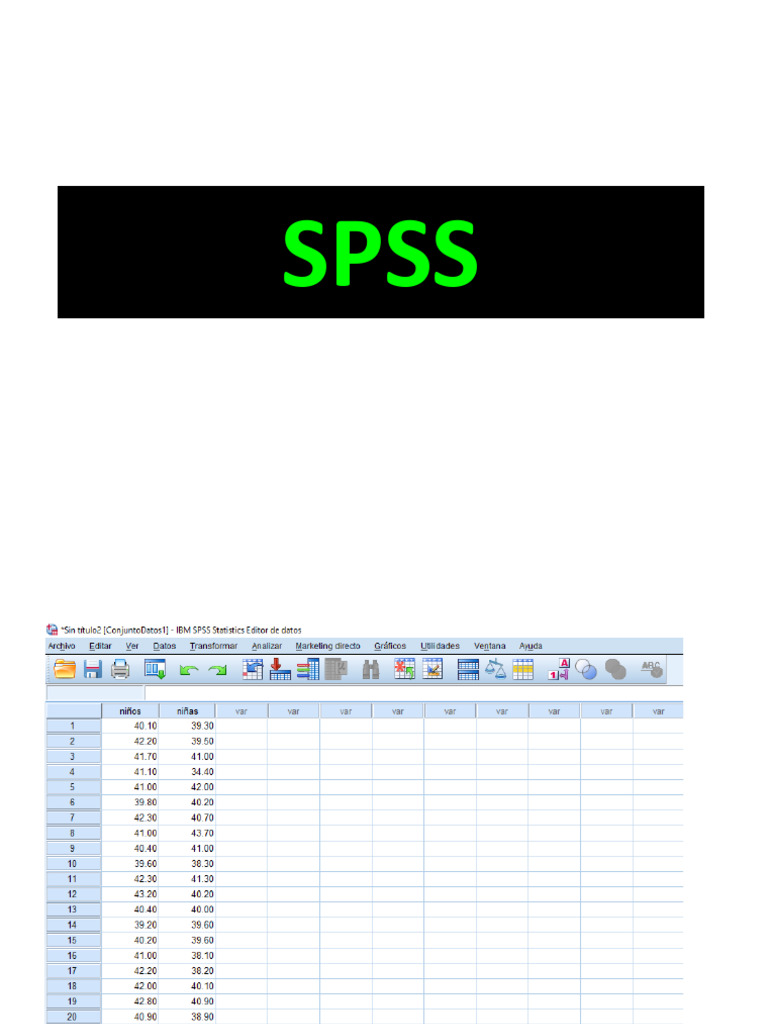 Ejercicio para Usar SPSS Estad Descriptivos | PDF
