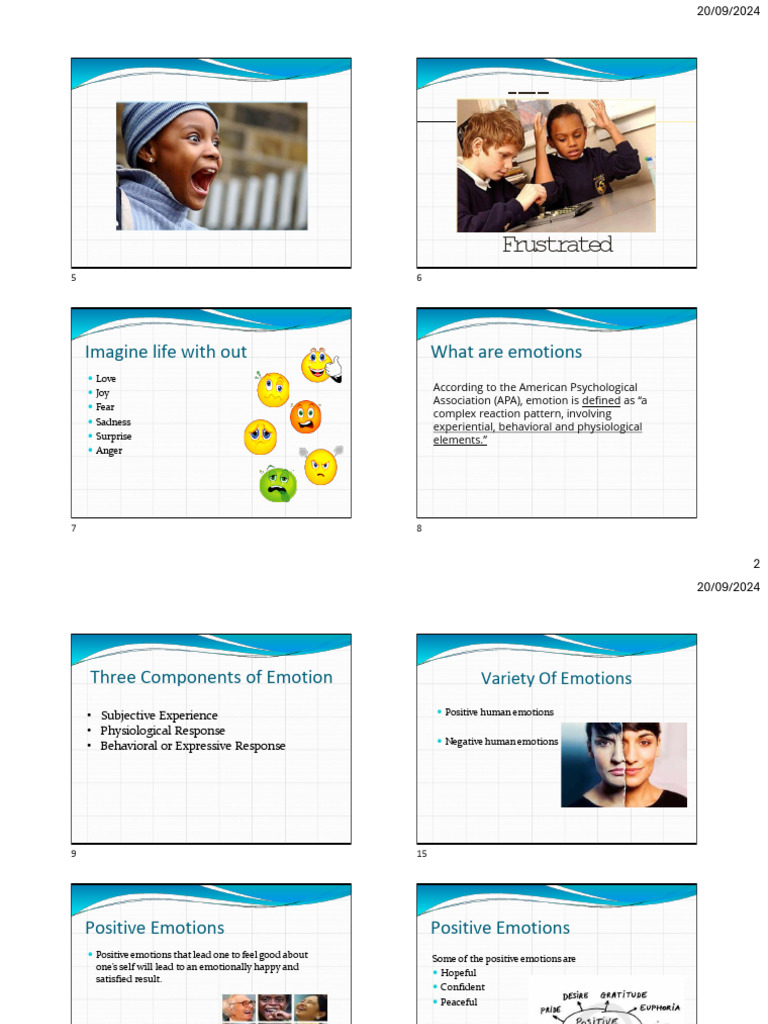Topic 3 Emotions and Related Cognitive Theories | PDF | Emotions ...