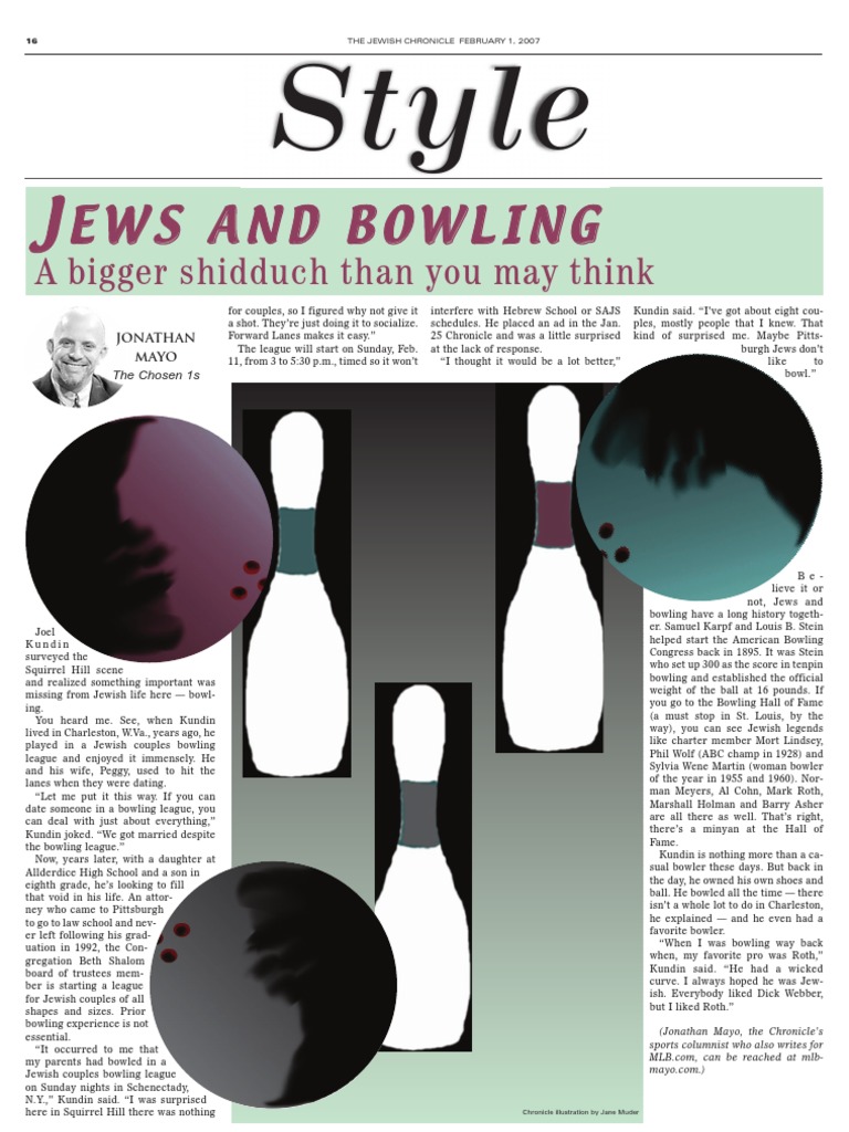 Jewish Chronicle Layout - Bowling | PDF | Bowling | Leisure