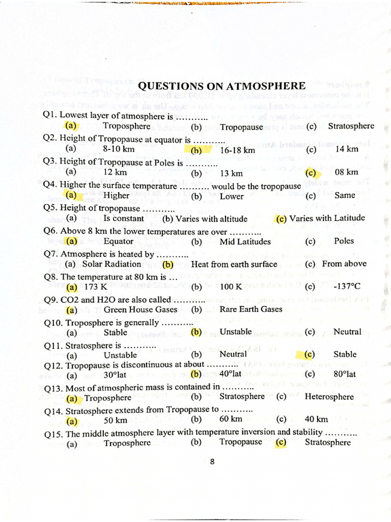 IC Joshi Meterology (All Questions) | PDF