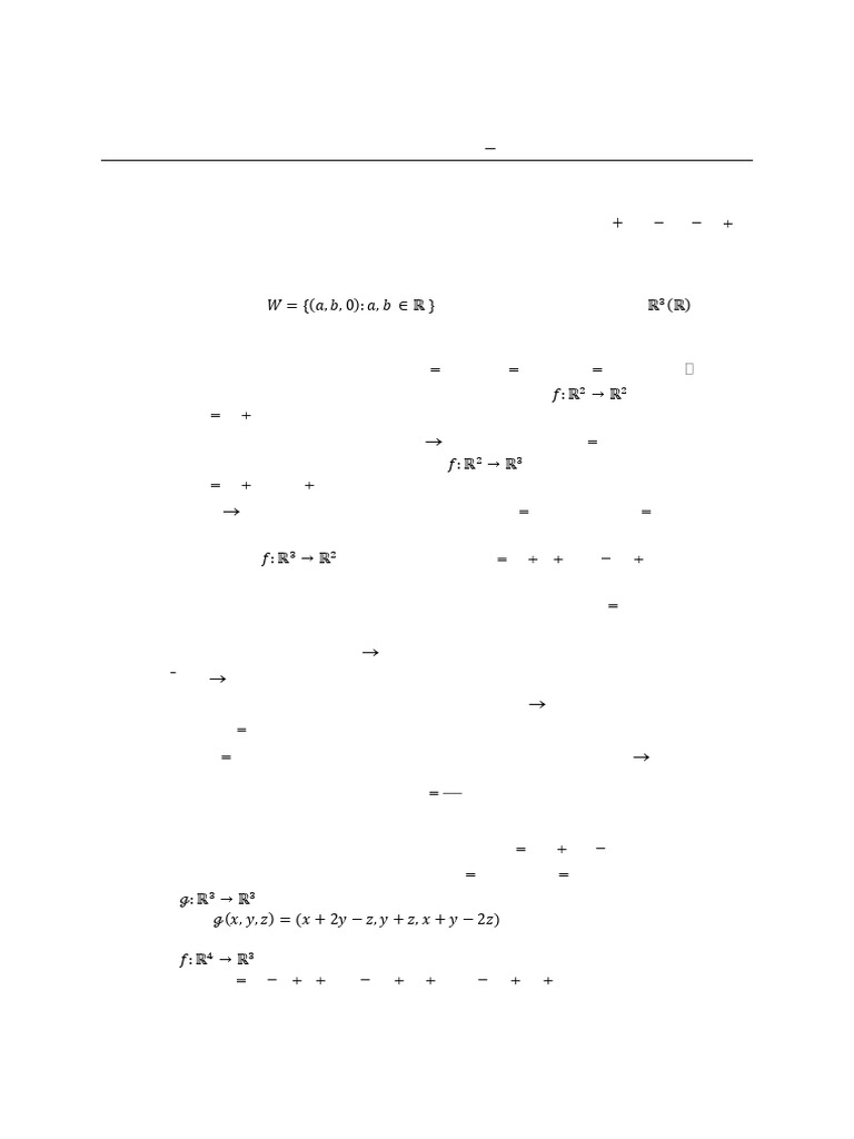 Linear Algebra Exercises | PDF | Linear Map | Linear Subspace