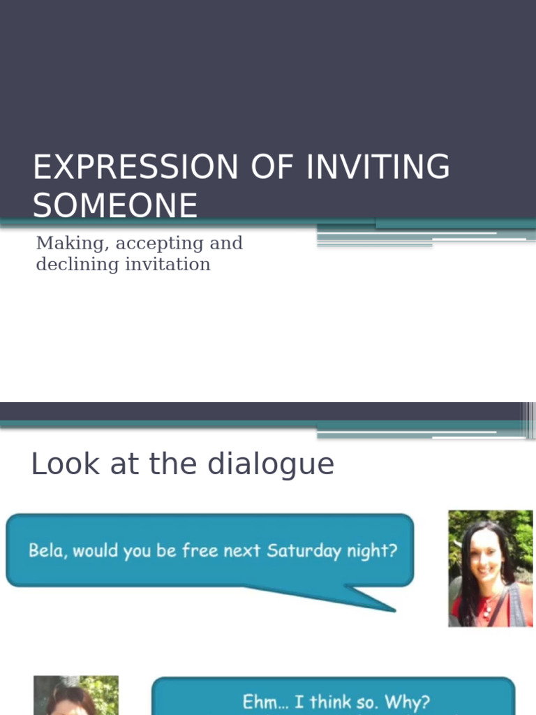 Expression of Inviting Someone | PDF