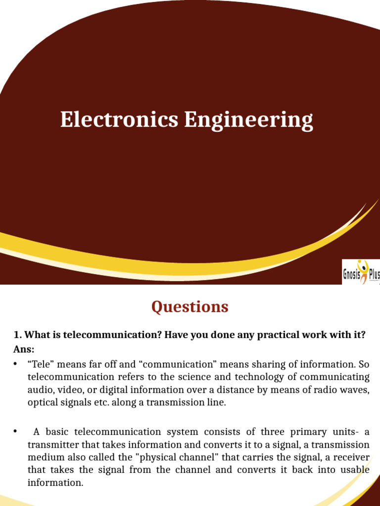 Electronics Engineering Q&A | PDF | Doping (Semiconductor) | Laser