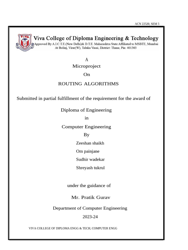 Roll No 25,27,23,28 ACN Micro Project | PDF | Routing | Computer Network