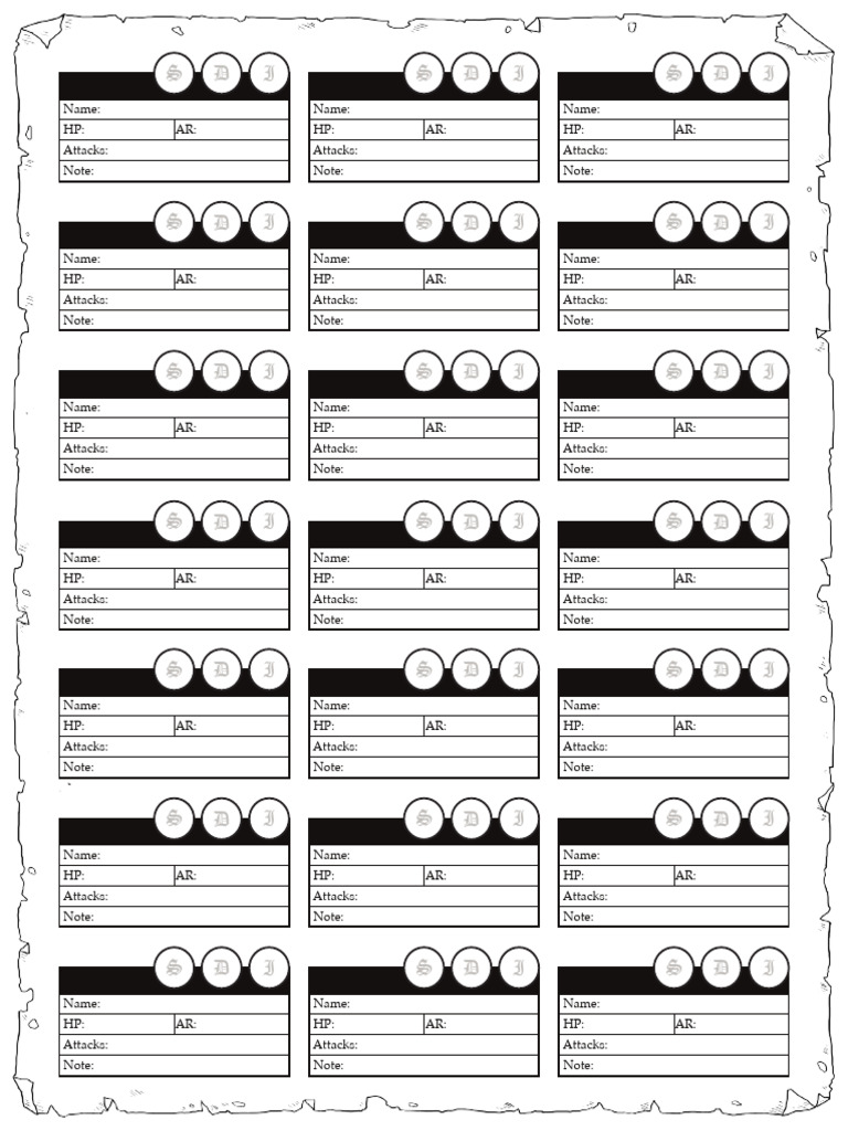 NPC Sheet | PDF