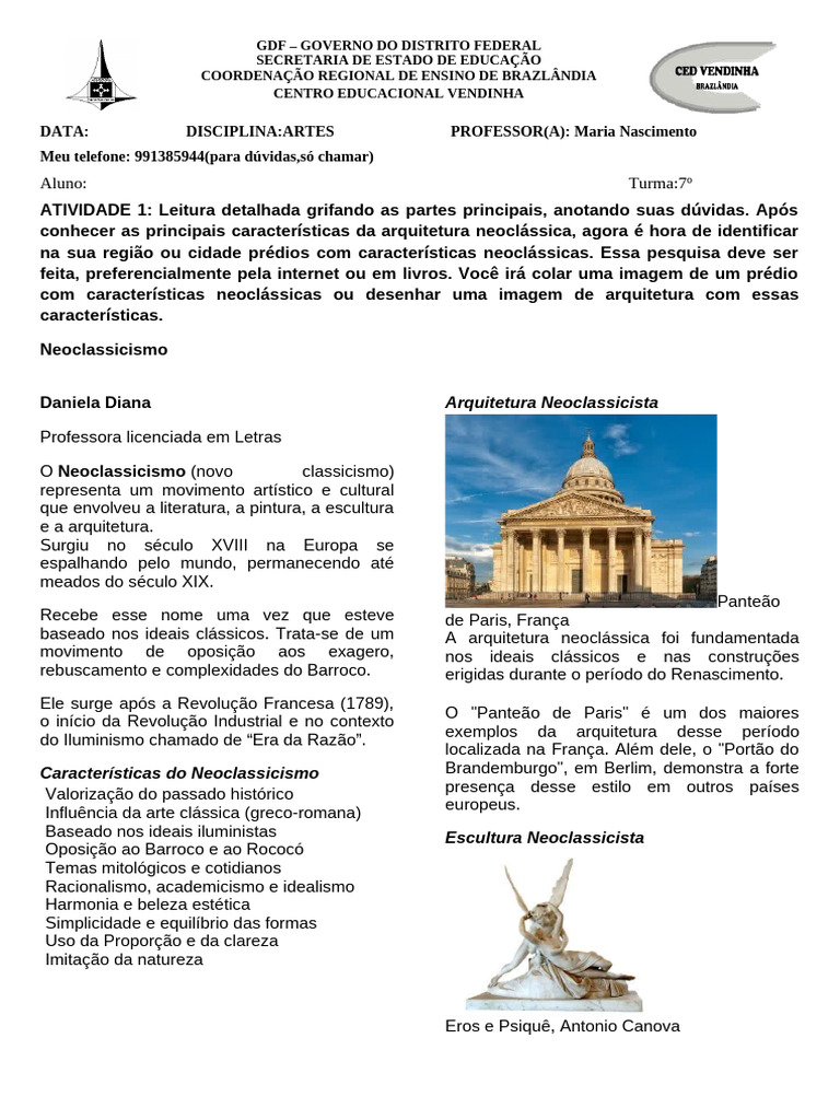 7o Ano Superação 3º Bimestre | PDF | As artes