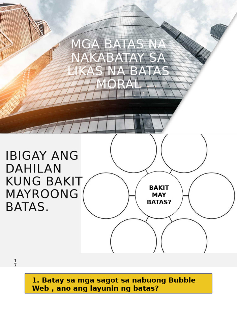 Grade 9 Q2 Aralin 5 Mga Batas Na Nakabatay Sa Batas Moral | PDF