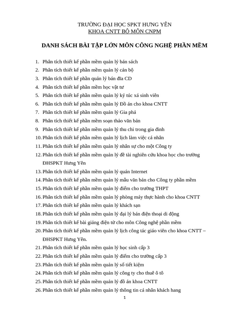 Bai Tap Lon - CNPM | PDF