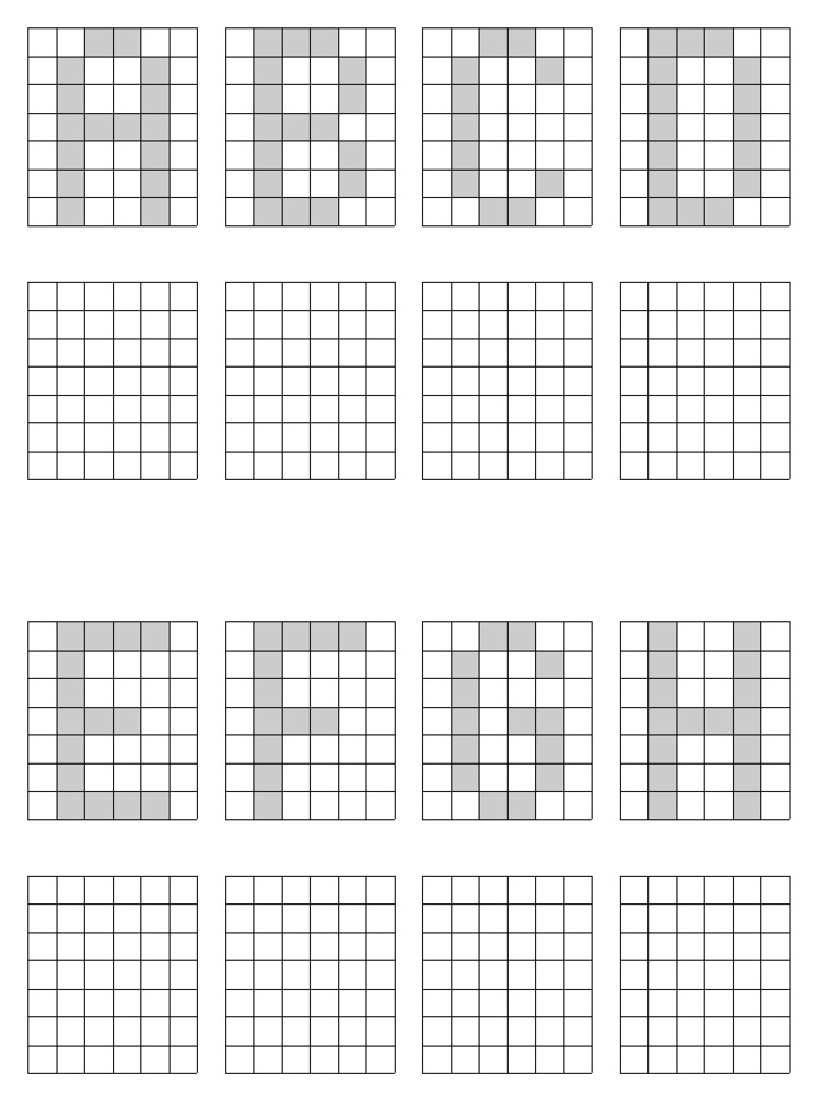 Tracer Lettres Majuscules Sur Grilles 6x7 | PDF