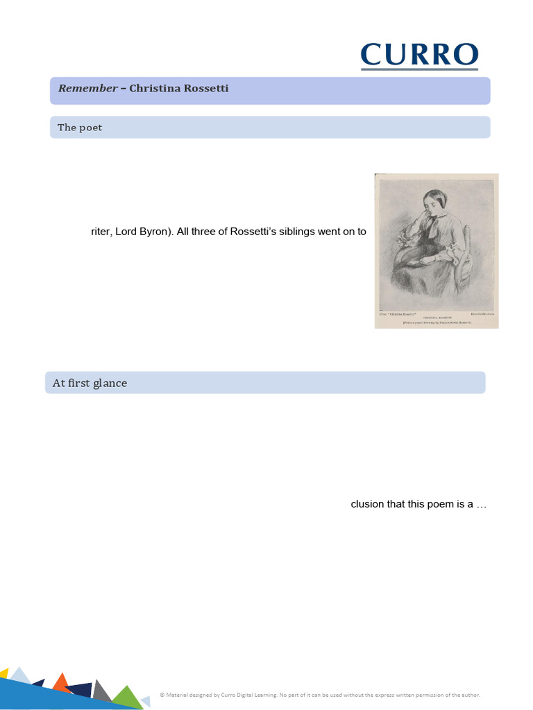 Remember - Materials | PDF | Sonnets | Poetry