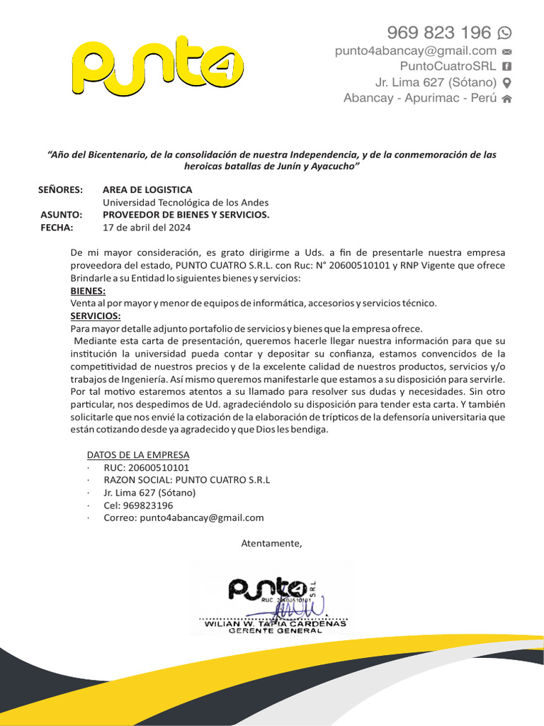 Proveedor de Equipos y Servicios IT | PDF