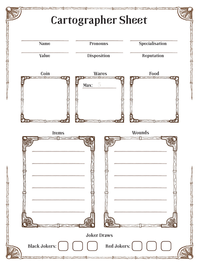 Cartograph Character Sheet | PDF
