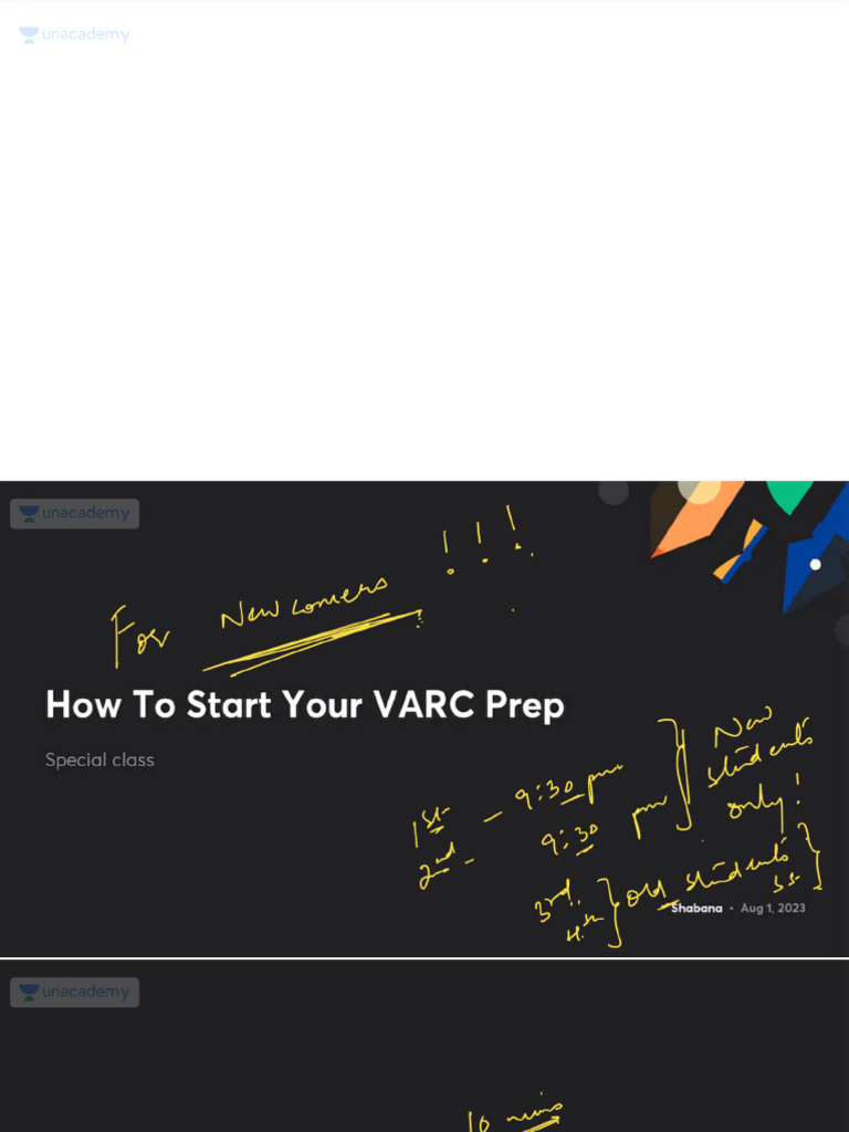 How To Start Your VARC Prep With Anno | PDF