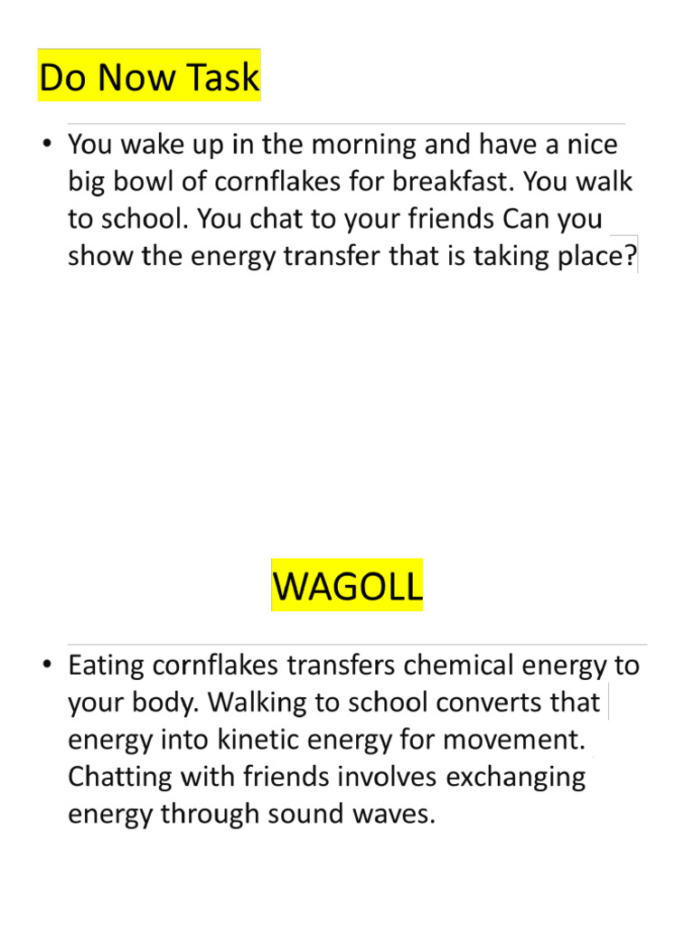 Energy Transfer and Storage Overview | PDF | Science & Mathematics