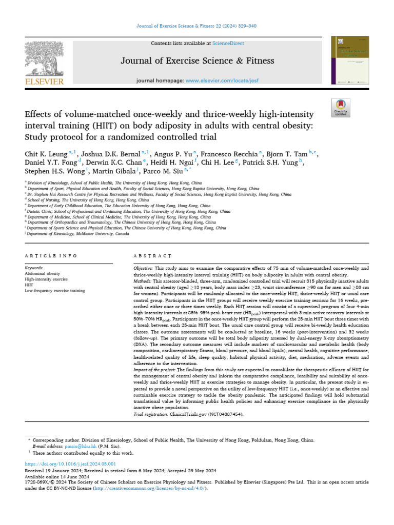 Effects of Volume-Matched Once-Weekly and Thrice-W | PDF | High ...